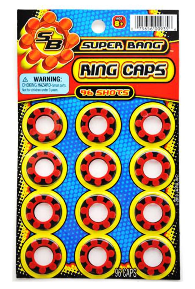 8 Shots Red Ring Caps Refill : 12 Rings 96 Shots : Super Bang Cap Guns ...