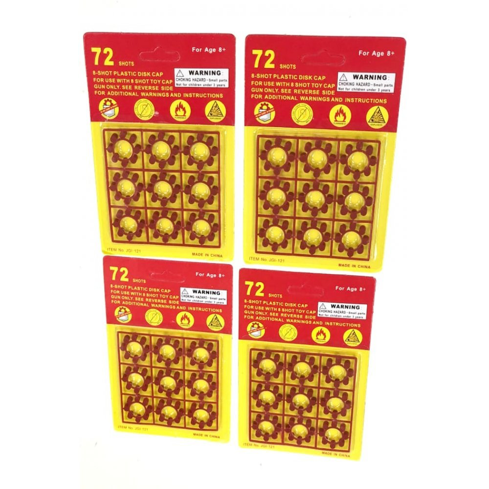 8 Ring Caps Refill 288 Shots for Toy Cap Guns : 4 Packs of 72 Shots ...