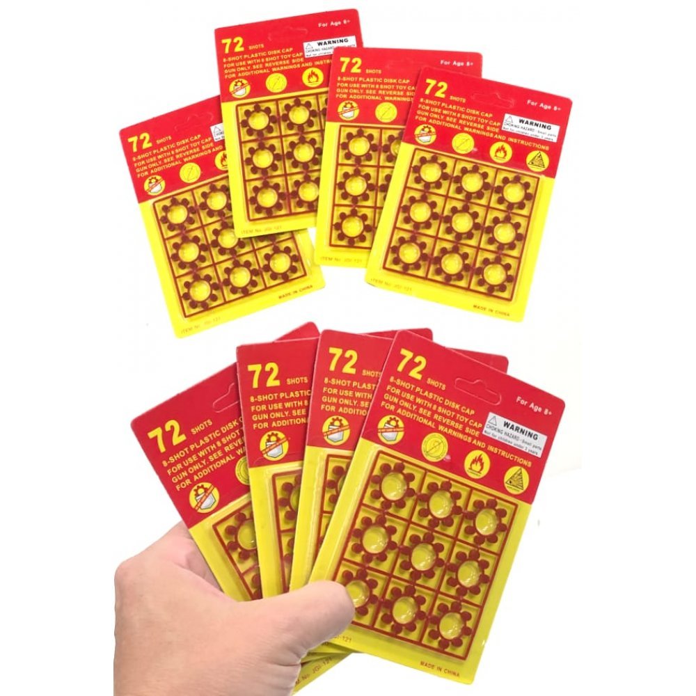 8 Ring Caps Refill 288 Shots for Toy Cap Guns : 4 Packs of 72 Shots ...