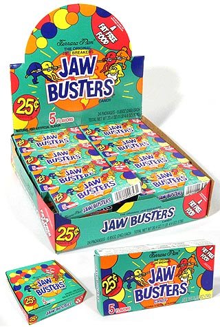 Jaw Busters Candy : Gift Retro Candies : Retail Store Box – Pop Top Toys