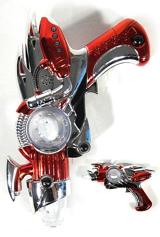 Super Spinning Space Gun Red Atomic Alien : Space Shooter – Pop Top Toys