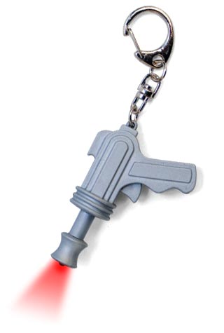Space Gun Keyring : Raygun Red LED : Ray Gun Keychain : Kikkerland ...