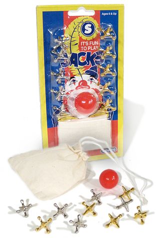 Metal Jacks Game : with Red Ball : Classic Playground Game ...
