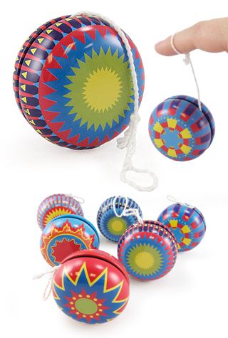 Tin Toy Yo-Yo : Vintage Colorful Yo Yo : Classic Old Fashioned Toys by ...