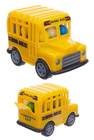 Skool Bus with Candy : Pull Back Toy : Yellow School Bus : Suburban ...